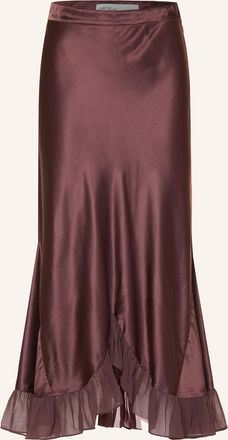 AllSaints Allsaints Satinrock Irma Mit Seide Und R&uuml;schen rot