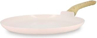 Menastyl Cuisson Cr&ecirc;pi&egrave;re 26cm avec rev&ecirc;tement antiadh&eacute;sif c&eacute;ramique (Sans PFAS/Sans PTFE) tous feux dont induction - En Aluminium - Gamme Colorama - Rose - 6020930