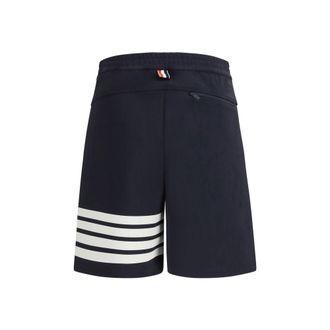 Thom Browne Mens Blue Viscose Bermuda Shorts