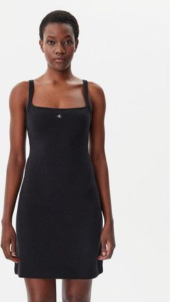 Calvin Klein Jeans Sommerkleid J20J225272 Schwarz Slim Fit