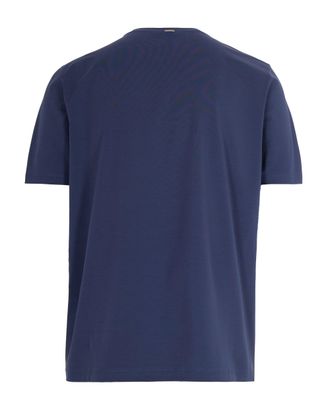 Herno Mens T-Shirt Crew Neck Light Whale Blue Cotton Elastane T-Shirts And Polos