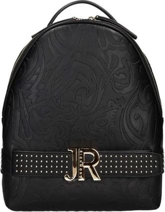 John Richmond Rucks&auml;cke - Embossed Black Backpack With Metallic Accents - Gr. unisize - in Schwarz - f&uuml;r Damen