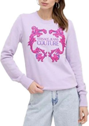 Versace Jeans Couture Femme, Sweatshirts et sweats &agrave; capuche, Violet, Taille: 38 FR Felpa