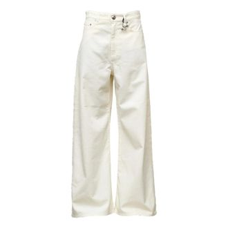 Sportmax Femme, Pantalons, Blanc, Taille: W26 Pantalon large