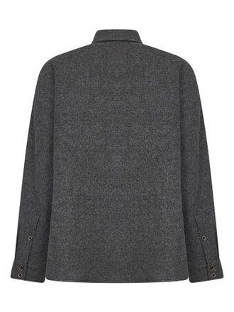 Uma Wang Mens Overshirt Tavis Grey Virgin Wool Shirt