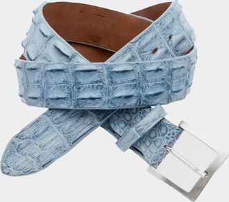 Reptiles House Outback - Gürtel aus Krokodil-Rücken - Hellblau