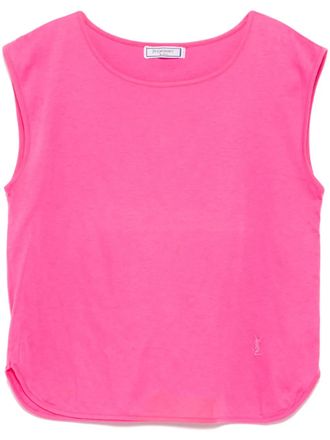 Saint Laurent chemise à design sans manches (1980-1990) - Rose