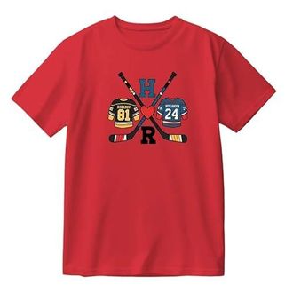 Generic HeatRivalry Hollander Rozanov T-shirt en coton unisexe col rond d&eacute;contract&eacute; &agrave; manches courtes, Rouge, XXL