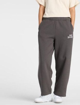 New Balance Damen Trackside Fleece Barrel Pant in Schwarz, Baumwollfleece, Gr&ouml;&szlig;e 2XL
