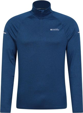 Mountain Warehouse Herren Echo Melange Recycelter Halbzip Midlayer (Navy)