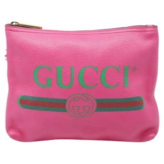 Gucci Pre-owned Medium Portfolio Zipped Clutch Bag - - Pre-owned - Damen - Rosa - ONE SIZE
