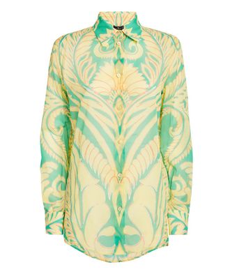 Etro Abstract-Print Cotton Shirt Size M
