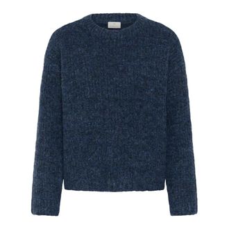 Kaffe Rundhalsstrickware - - Knitwear - Damen - Blau - 2XL
