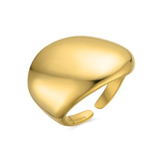Luxenter Ring in 925 Sterlingsilber mit 18 karatiger Gelbgold-Oberfl&auml;che - Suo