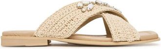 INUIKII Pantoletten Woven Crossed Stones 1004.003.0611 Hellbeige