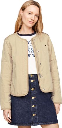 Tommy Hilfiger Damen Jacke Jersey Lined Jacket Leicht, Beige (Beige), XXL