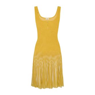 Elisabetta Franchi Femme, Robes, Jaune, Taille: 38 FR &Agrave; jour Knit Dress