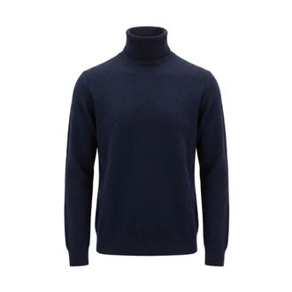 Drumohr Rollkragenpullover mit langen &Auml;rmeln - - Knitwear - Herren - Blau - L