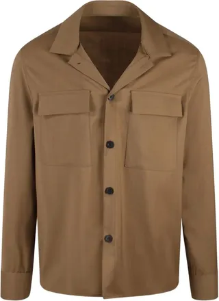 low brand chemise en laine - Marron