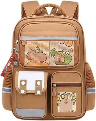 Generic Capybara Sac &agrave; dos - Sac &agrave; bandouli&egrave;re animal mignon Capybara | Sac &agrave; dos &agrave; th&egrave;me pour enfants, sac &agrave; dos en peluche Capybara pour les voyages scolair