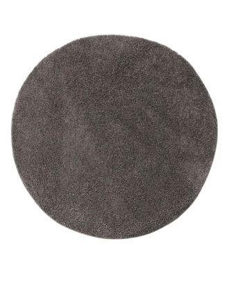 benuta Basic Hochflorteppich Soho - grau &oslash; 200 cm rund - Kuschelig Weicher Teppich im Minimalistischen Look - Pflegeleicht - Fu&szlig;bodenheizung Geeignet