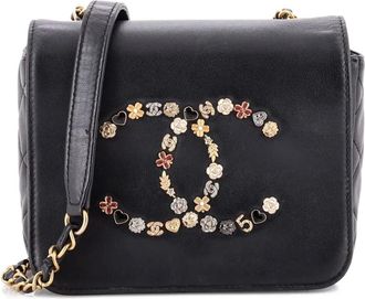 Chanel Giant Crystal CC Flap Bag Lambskin Mini crossbody bag - Noir