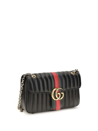 Gucci Calfskin Leather Shoulder Bag - Black