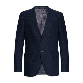 Etro Blaue Baumwolljacke mit fallendem Revers - - Jackets - Herren - Blau - M