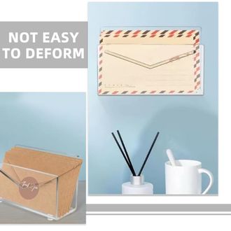 FOMIYES Transparenter Briefumschlaghalter 2 St&uuml;ck aus Acryl Vielseitiger Wand und Schreibtisch Organizer f&uuml;r B&uuml;ro und Schulumgebung Platzsparender Dokumentenh