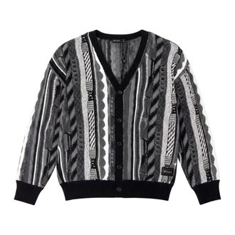 Carlo Colucci Cardigan en maille 3D - Homme - Pulls - Multicolore - Taille: XL