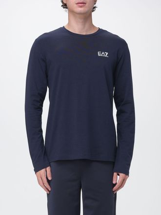 Emporio Armani Slim Fit Langarm-T-Shirt aus Stretch-Baumwolle mit Monogramm-Print