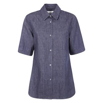 STUDIO NICHOLSON Slim Fit Freizeit Hemd - - Blouses & Shirts - Damen - Blau - XS