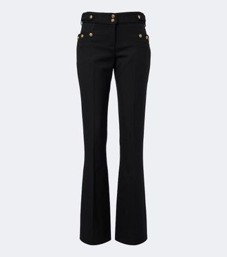 Balmain Gerade Hose aus Schurwoll-Gabardine