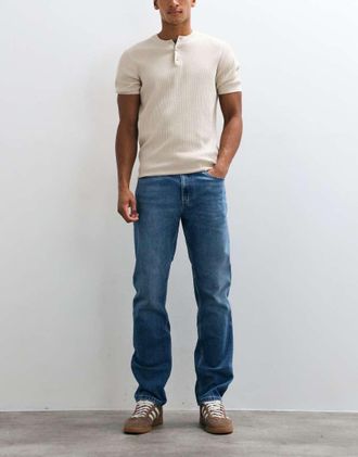 Tommy Jeans Ryan jean slim droit d&eacute;lavage moyen bleu