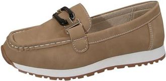 Generic Mocassins d&eacute;contract&eacute;s &agrave; enfiler pour femme - Couleur unie - &Eacute;l&eacute;gantes - Polyvalentes - Antid&eacute;rapantes - L&eacute;g&egrave;res et confortables - Chaussures plates c