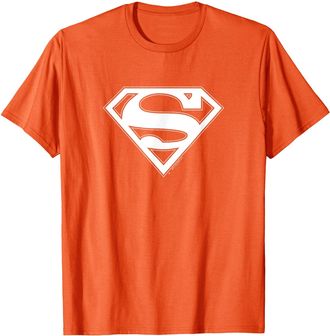 DC Comics Superman Orange & White Shield T Shirt T-Shirt