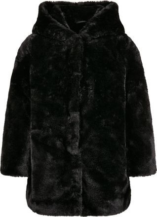Urban Classics Mantel mit Kapuze f&uuml;r M&auml;dchen (Schwarz)