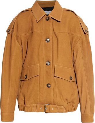 Iro Geknöpfte Wildlederjacke - Braun