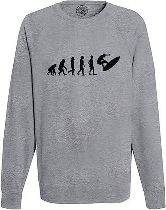 Fabulous Sweatshirt Homme Gris Evolution Surf Surfer Mer Sport Athl&egrave;te Vague