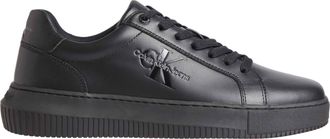 Calvin Klein Jeans Herren Chunky Sole Sneaker Chunky Cupsole Monologo Schuhe, Schwarz (Black/White), 45