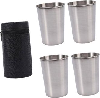 Valiclud Camping Weinbecher Edelstahl 170ml Mit Deckel Tragbares 4 St&uuml;ck F&uuml;r Outdoor Bar Whisky Kaffee