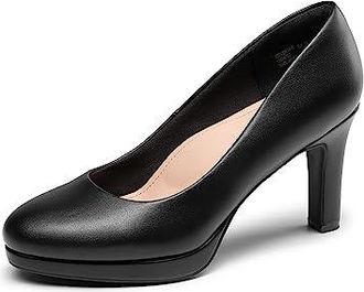 Dream Pairs Escarpins Femme Classique et Elégant Chaussures Habillées à Talons Hauts Confortable,Size 37,Noir-PU,SDPU2365W