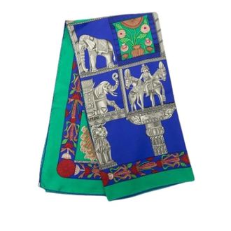 Herm&egrave;s Pre-owned Torana Scarf - Femme - Pre-owned - Bleu - Taille: ONE Size