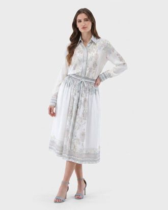van Laack Seidenbluse tailliert mit Paisley-Druck