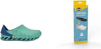 Scholl Evoflex Vert + Semelles Pro Antistatiques avec Memory Cushion pour Evoflex - Vert/Noir