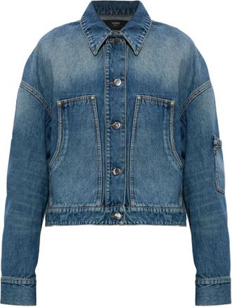 Amiri Femme, Vestes, Bleu, Taille: 36 FR Outerwear Amiri