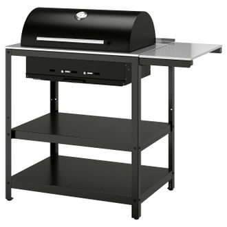 IKEA GRILLSK&Auml;R Kohlegrill mit Beistelltisch