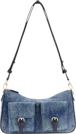 Guess Femme, Sacs, Bleu, Taille: ONE Size Kassie Convertible Shoulder Bag
