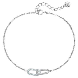 Glanzst&uuml;cke M&uuml;nchen Armband - Sterling Silber Armband Zirkonia - Gr. ONESIZE - in Silber - f&uuml;r Damen