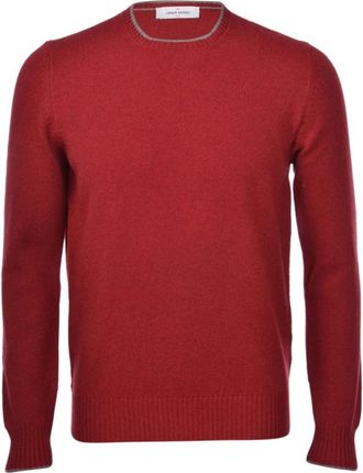 Gran Sasso Homme, Pulls, Rouge, Taille: 3XL Maglia girocollo in lana Super Geelong 2 fili
